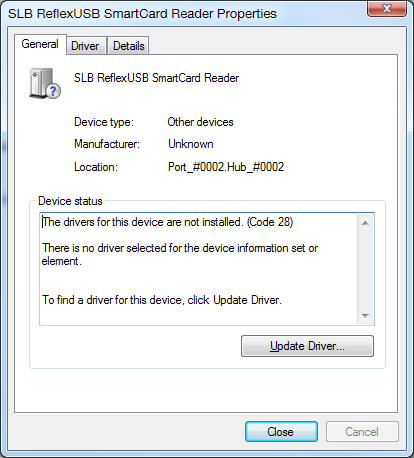 Update: How to install Windows x64 drivers for the Schlumberger Reflex ...